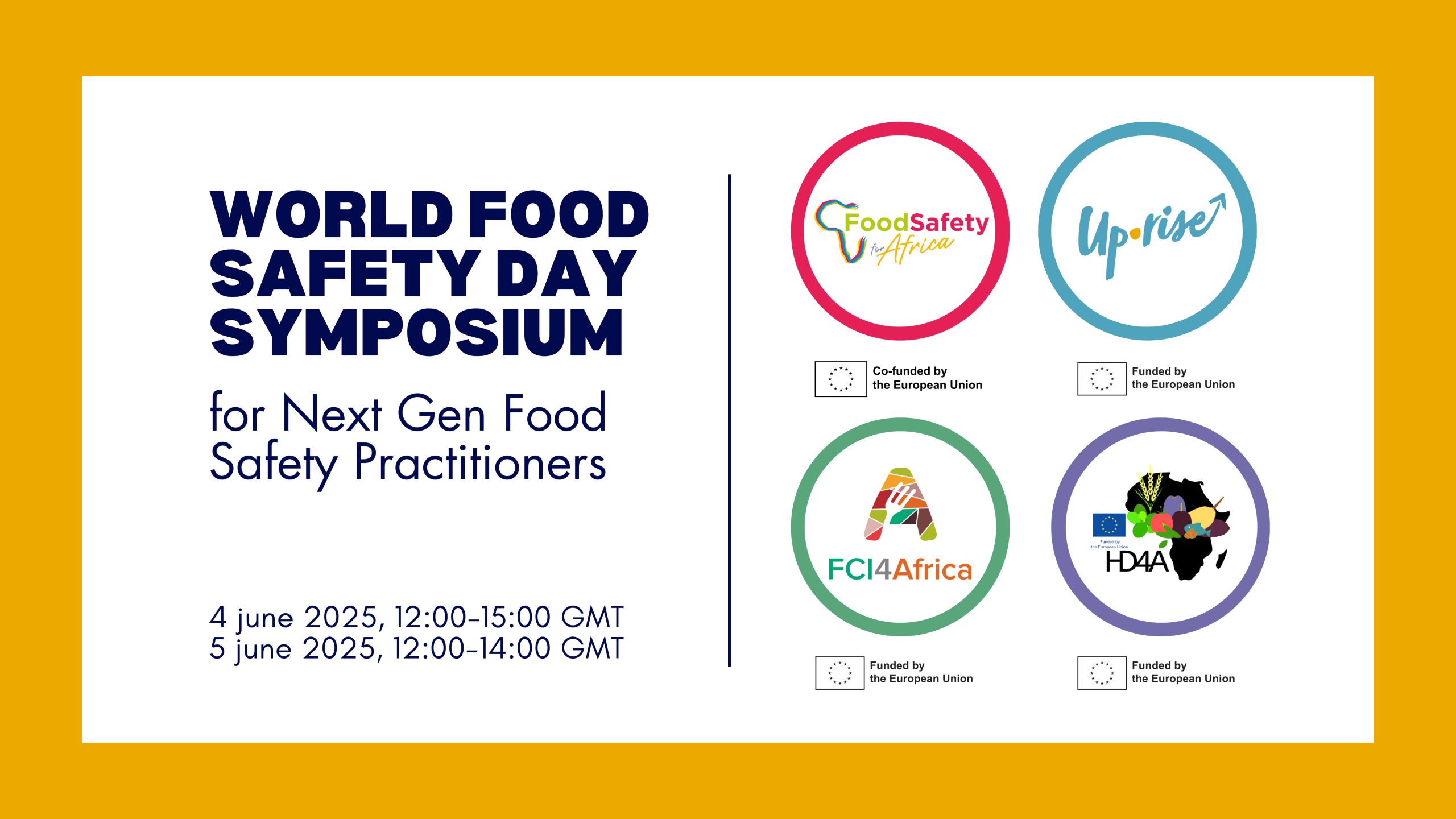 World Food Safety Day Symposium coming up!